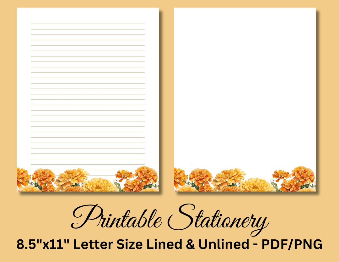 Printable Writing Paper, Printable Stationery, Floral Letter Writing ...