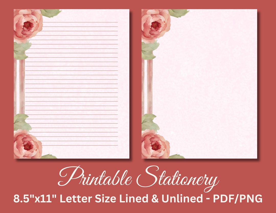 Printable Writing Paper, Wedding Stationery, Elegant Letter Writing ...