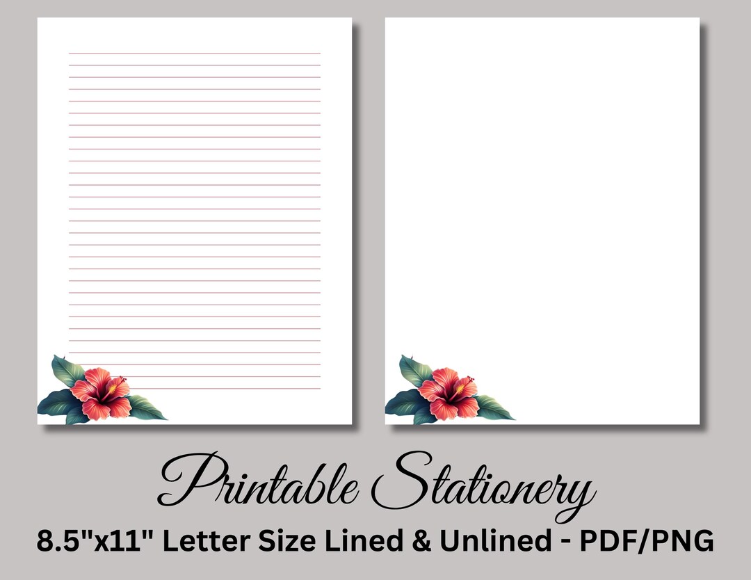 Printable Writing Paper, Printable Stationery, Floral Letter Writing ...