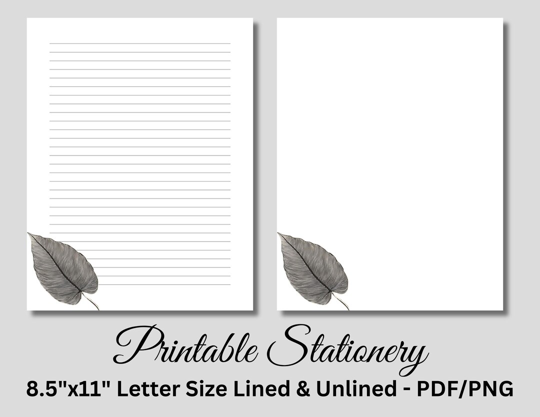 Printable Writing Paper, Printable Stationery, Botanical Letter Writing ...