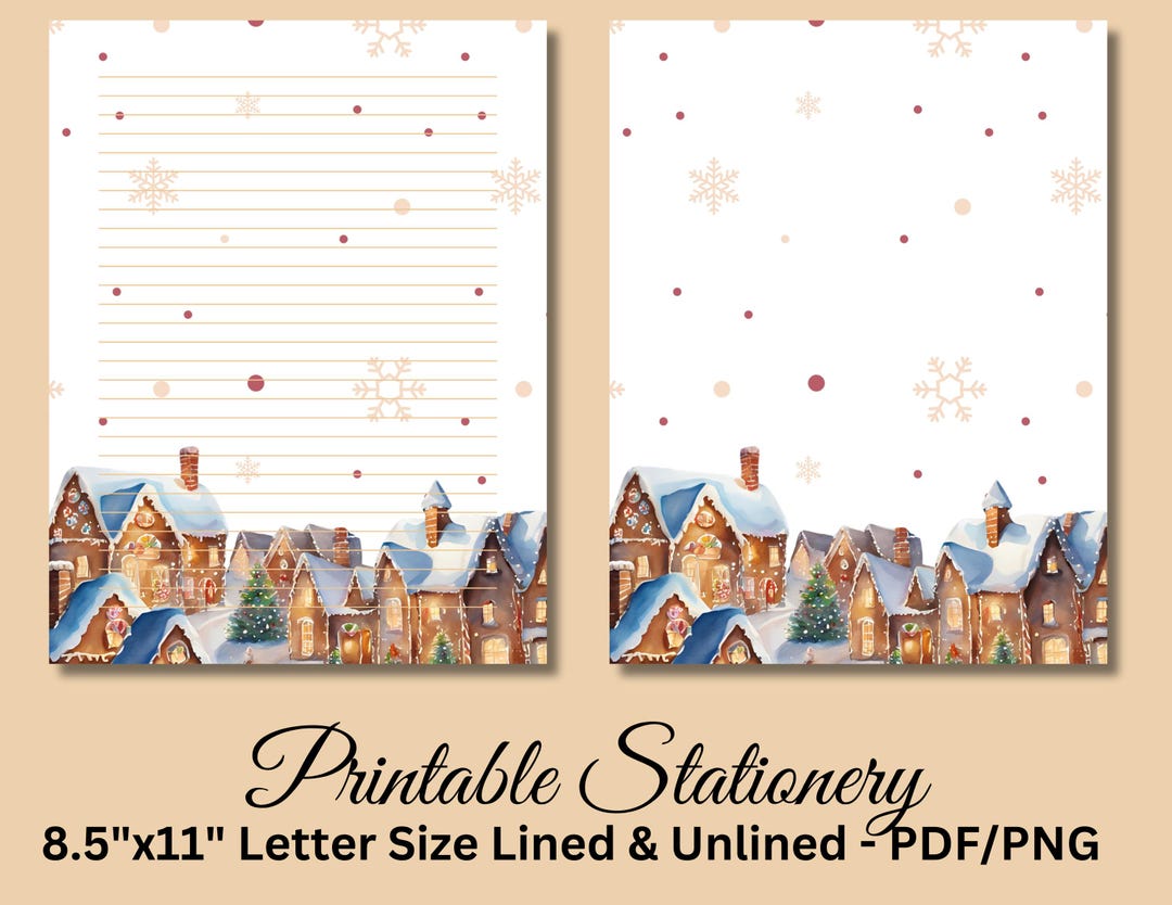 Printable Writing Paper, Printable Stationery, Stationary, Christmas ...