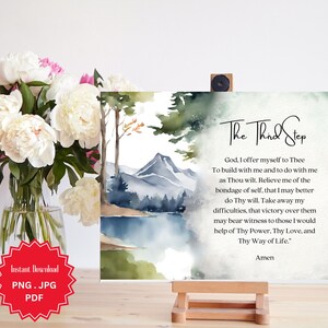 Third Step Prayer, AA Poem, Inspirational Verse, Printable Wall Art ...