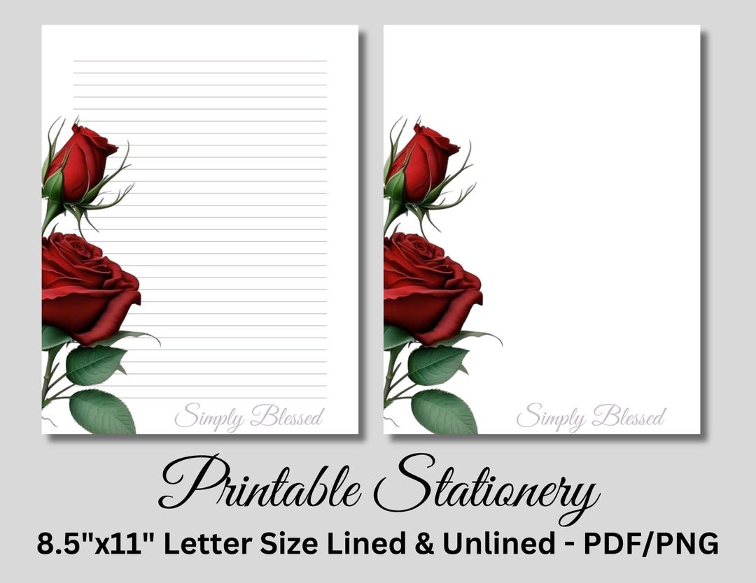 Printable Writing Paper, Printable Stationery, Floral Letter Writing ...