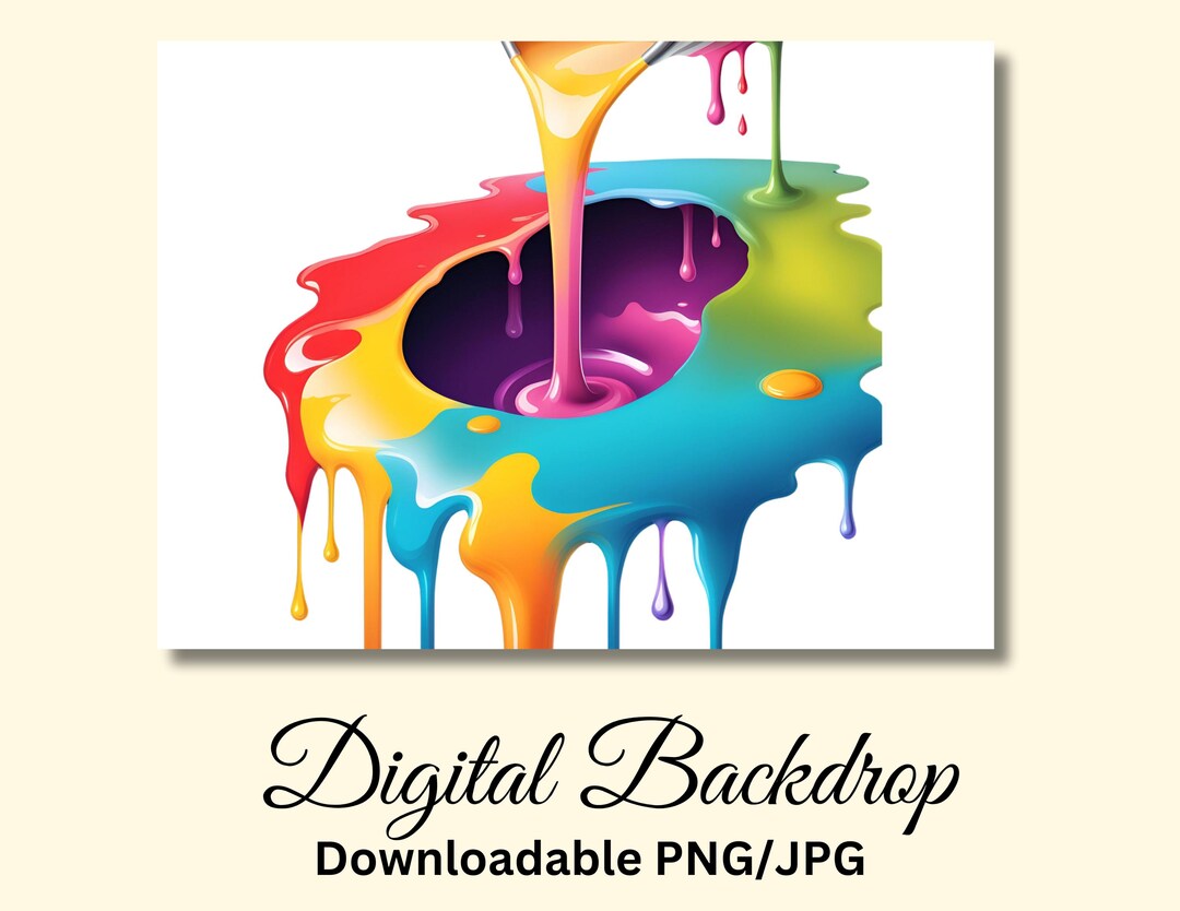 Paint Drip Png, Digital Backdrop for Desktop Computer, Laptop ...