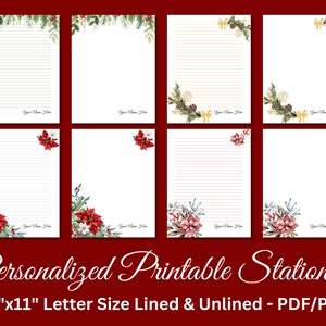 Personalized Printable Writing Paper, Custom Printable Stationery ...