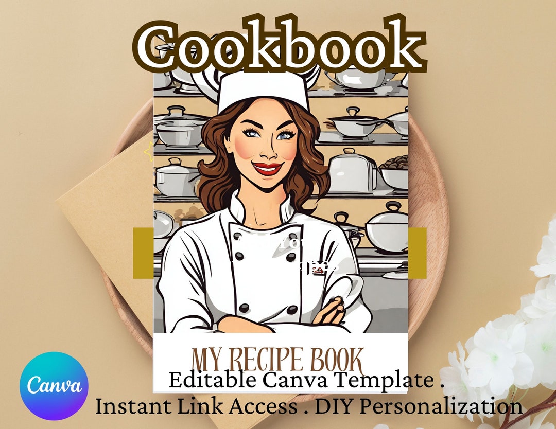 Cookbook Template, Custom Recipe Book, Ebook Template Editable, Create ...