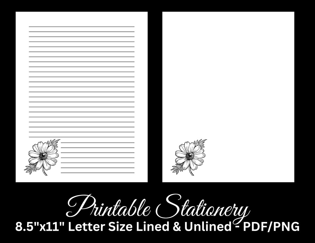 Printable Writing Paper, Printable Stationery, Floral Letter Writing ...
