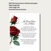 Loss of Daughter Sympathy Poem: Red Rose Memorial Art (digital Download ...