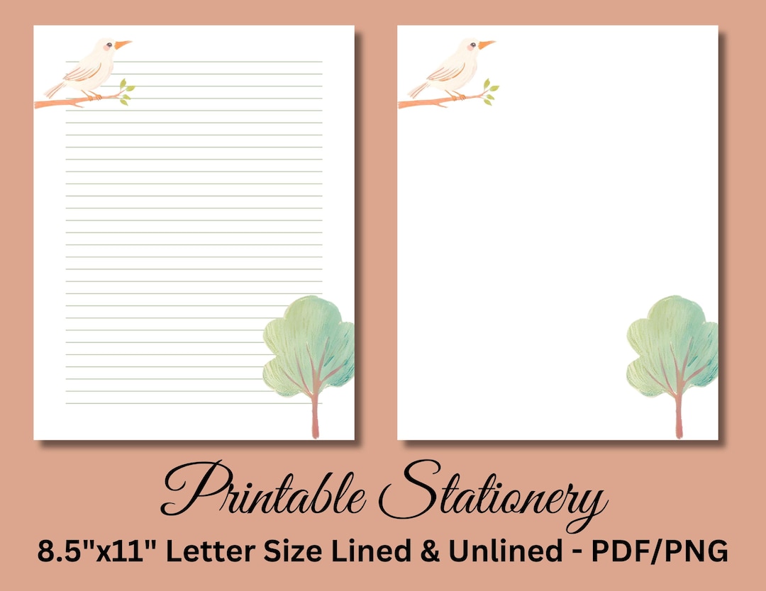 Printable Writing Paper, Printable Stationery, Whimsical Letter Writing ...