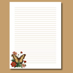 Printable Writing Paper, Printable Stationery, Floral Letter Writing ...