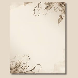 Printable Writing Paper, Printable Stationery, Botanical Letter Writing ...