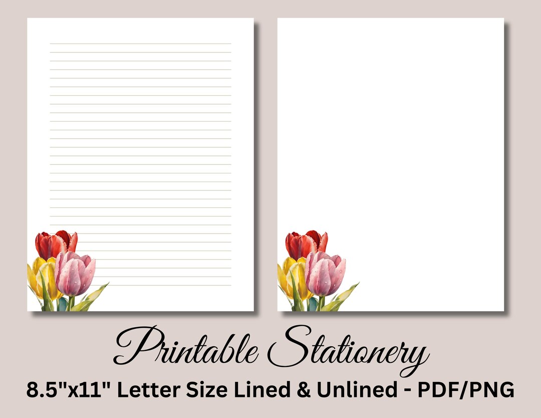 Printable Writing Paper, Printable Stationery, Floral Letter Writing ...