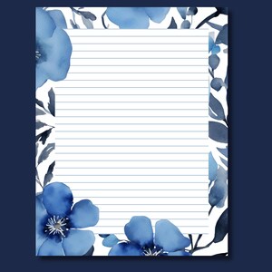 Printable Writing Paper, Printable Stationery, Floral Letter Writing ...