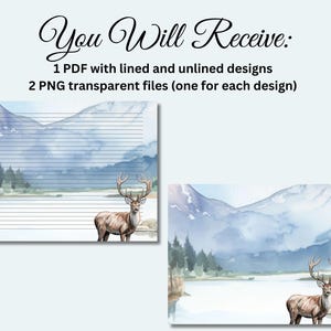 Printable Writing Paper, Printable Stationery, Landscape Paper, Nature ...