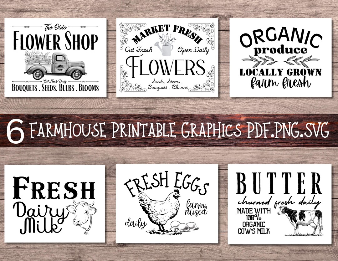 Farmhouse Svg Bundle, Country Png, Rustic Sign Art, Instant Digital ...