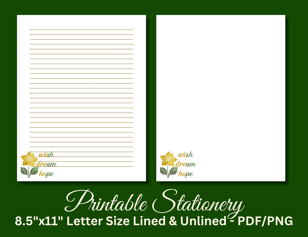Printable Writing Paper, Printable Stationery, Floral Letter Writing ...