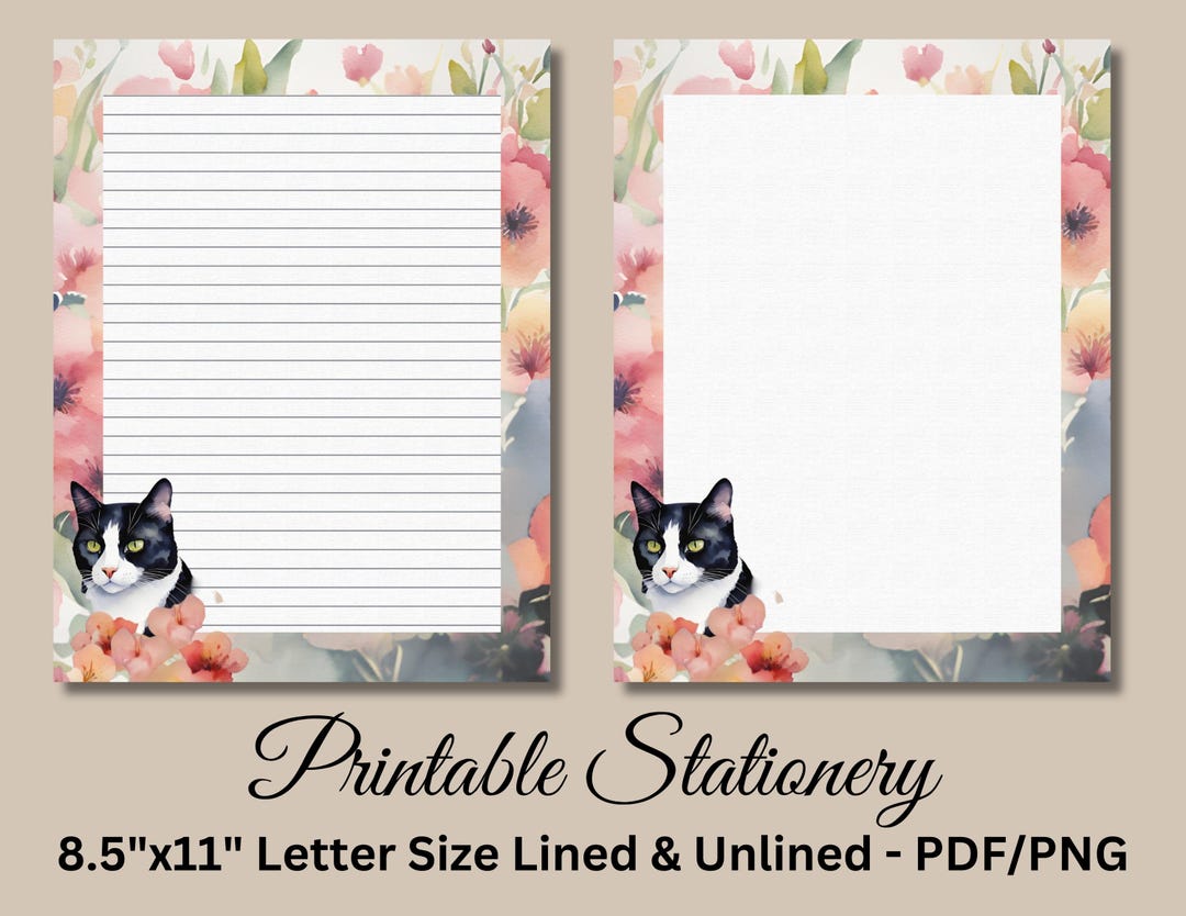 Printable Writing Paper, Printable Stationery, Floral Letter Writing ...