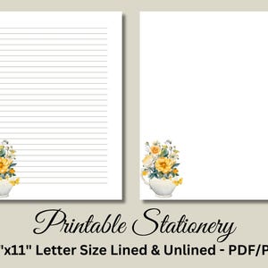 Printable Writing Paper, Printable Stationery, Floral Letter Writing ...