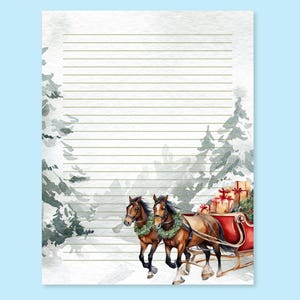 Printable Writing Paper, Printable Stationery, Stationary, Christmas ...