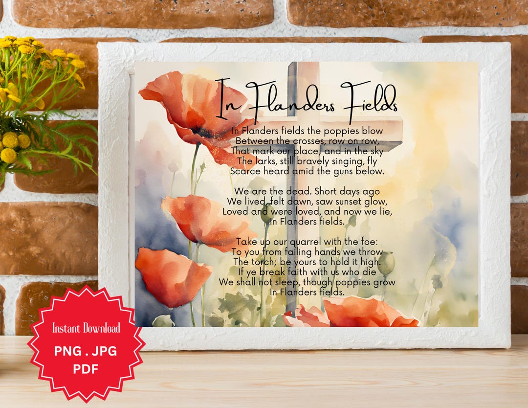 In Flanders Fields, Poem, Lest We Forget, Remembrance Day, Veterans Day ...