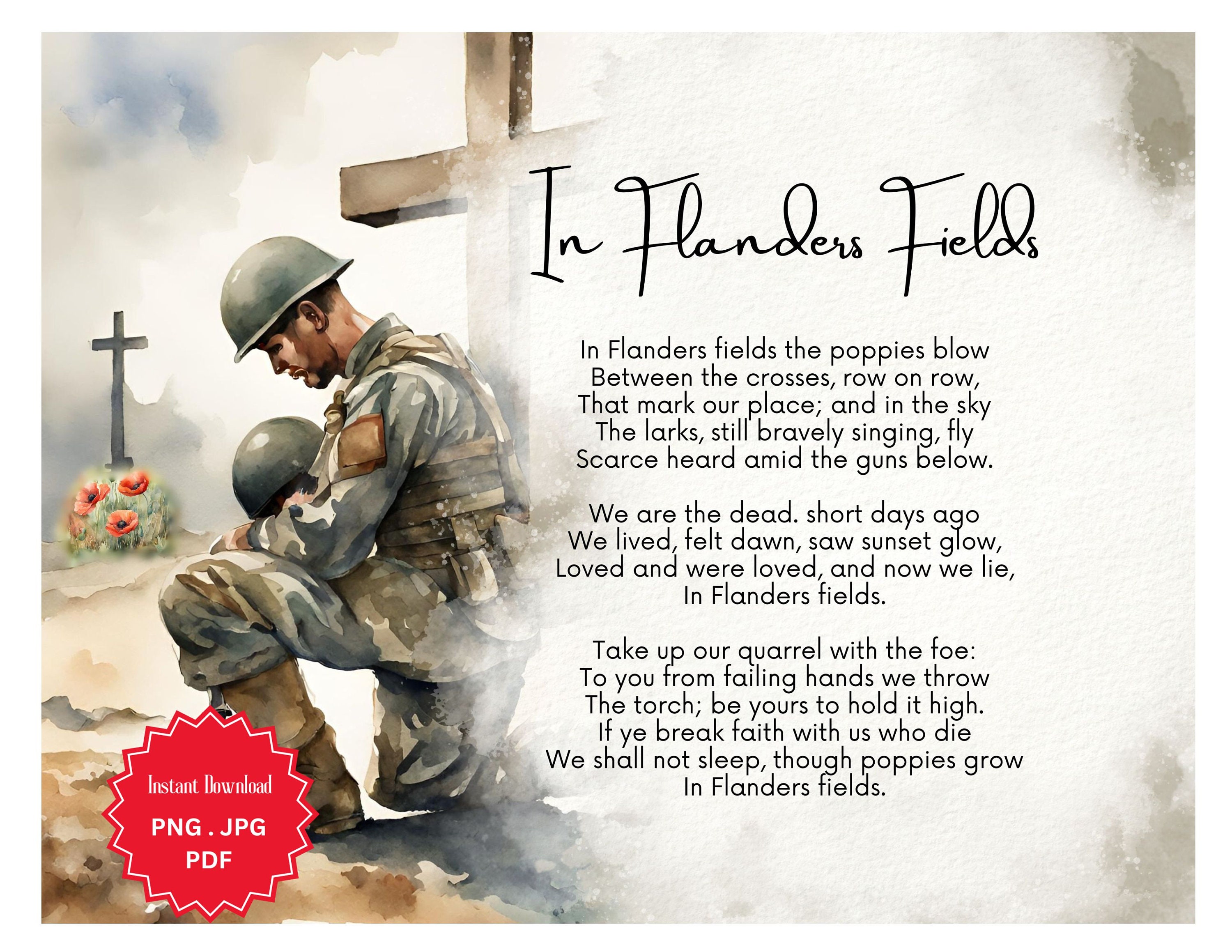 In Flanders Fields, Poem, Lest We Forget, Remembrance Day, Veterans Day ...