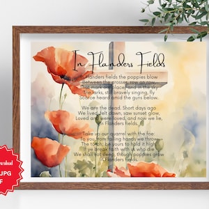 In Flanders Fields, Poem, Lest We Forget, Remembrance Day, Veterans Day ...