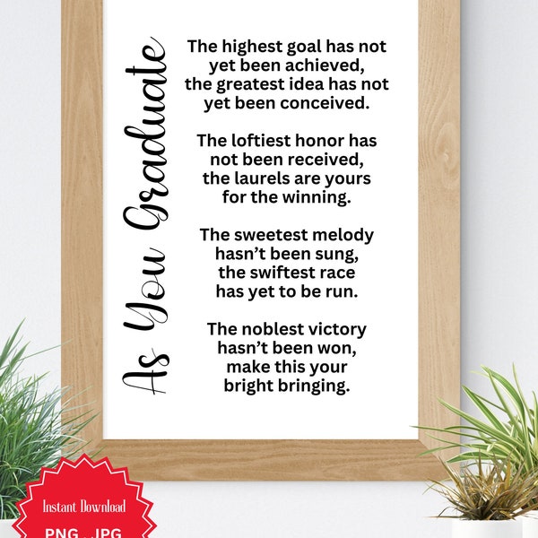 Graduation Poem - Etsy
