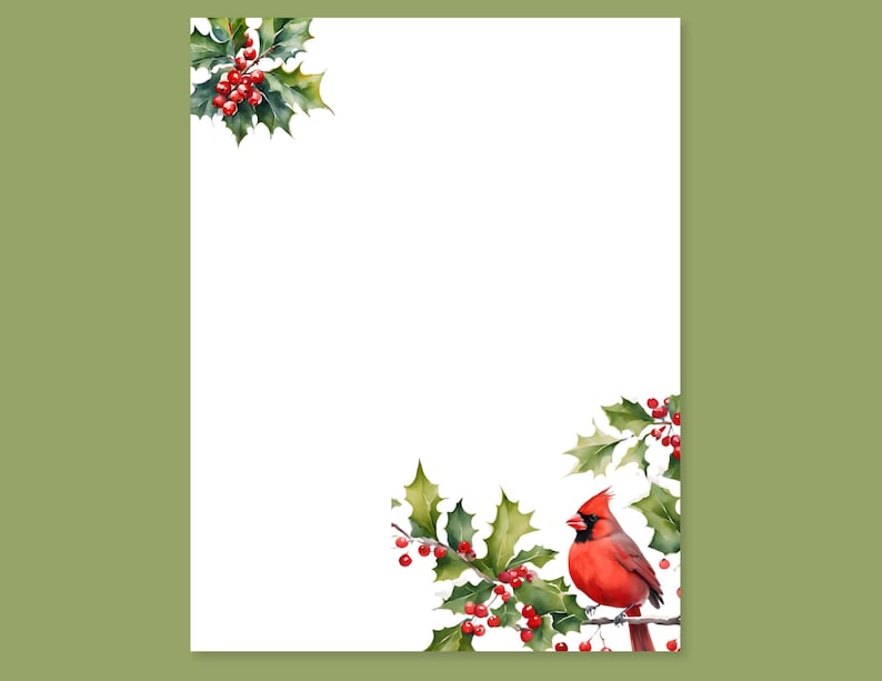 Printable Writing Paper, Printable Stationery, Stationary, Christmas ...