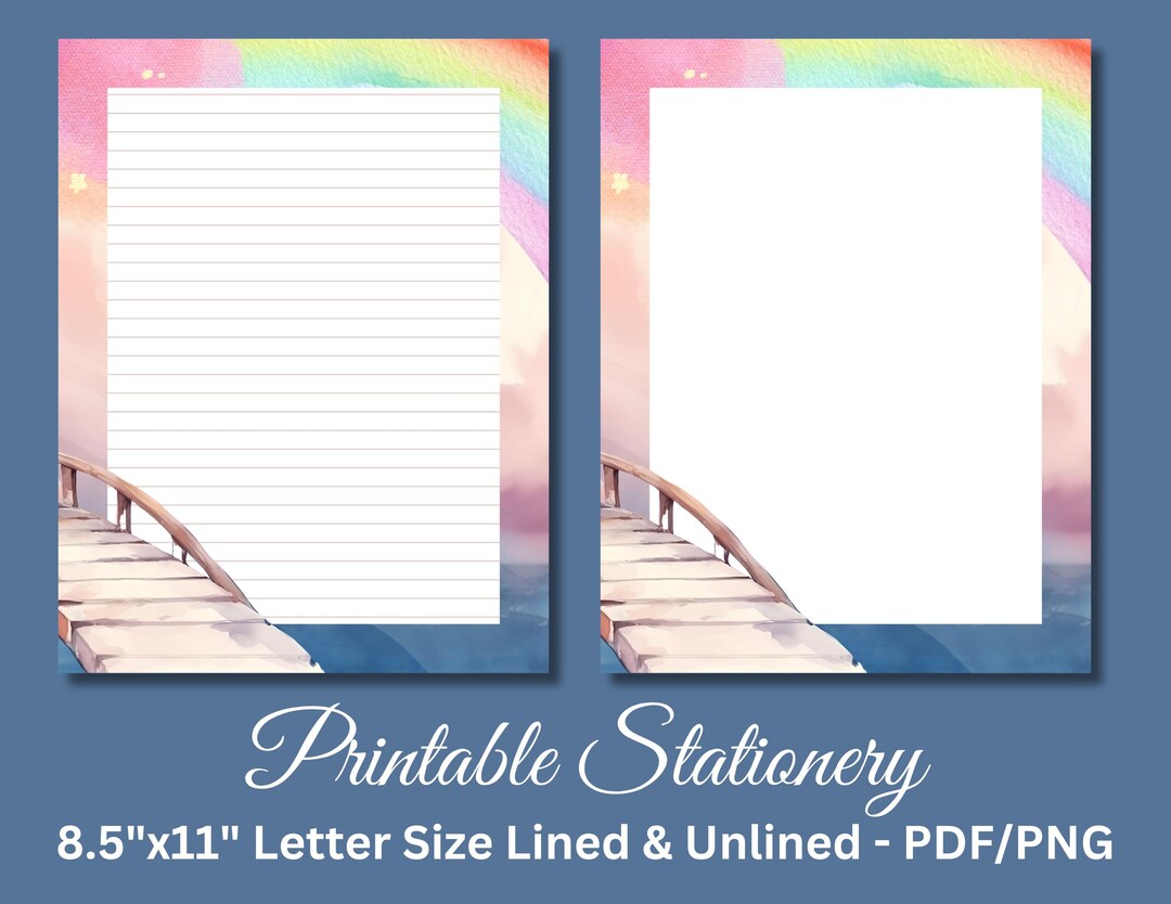 Printable Writing Paper, Printable Stationery, Scenery Letter Writing ...
