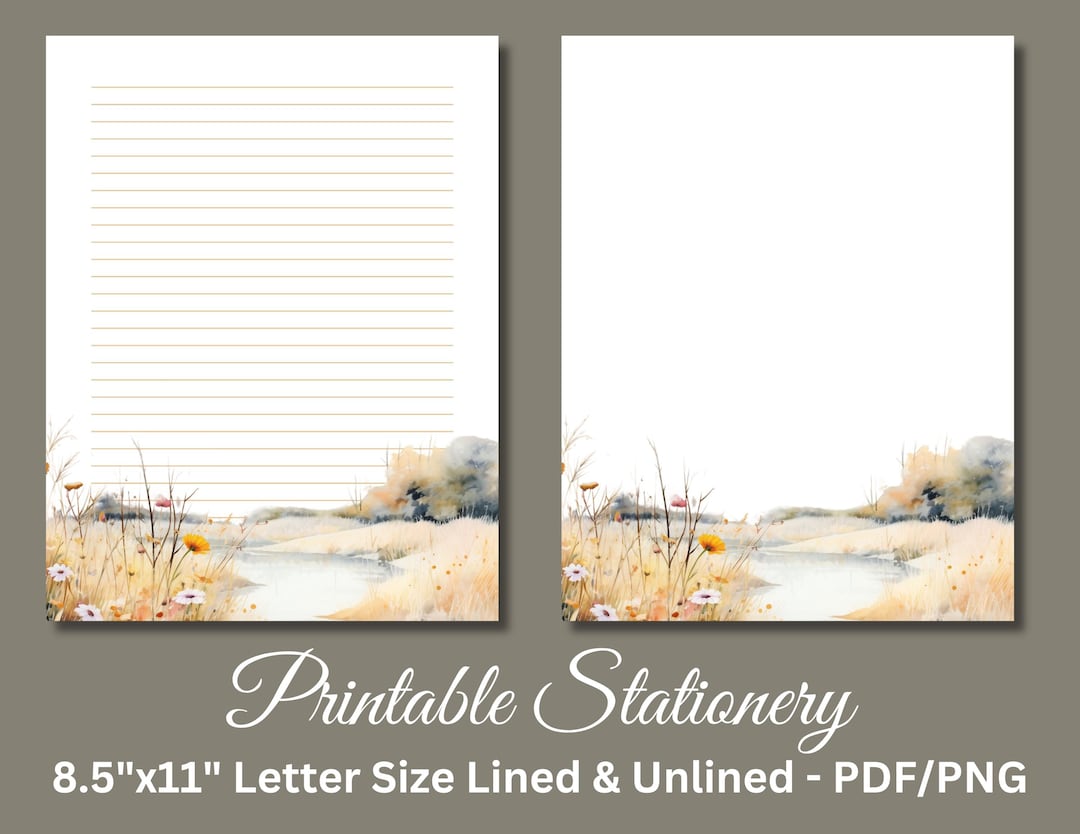 Printable Writing Paper, Printable Stationery, Stationary, Scenic ...