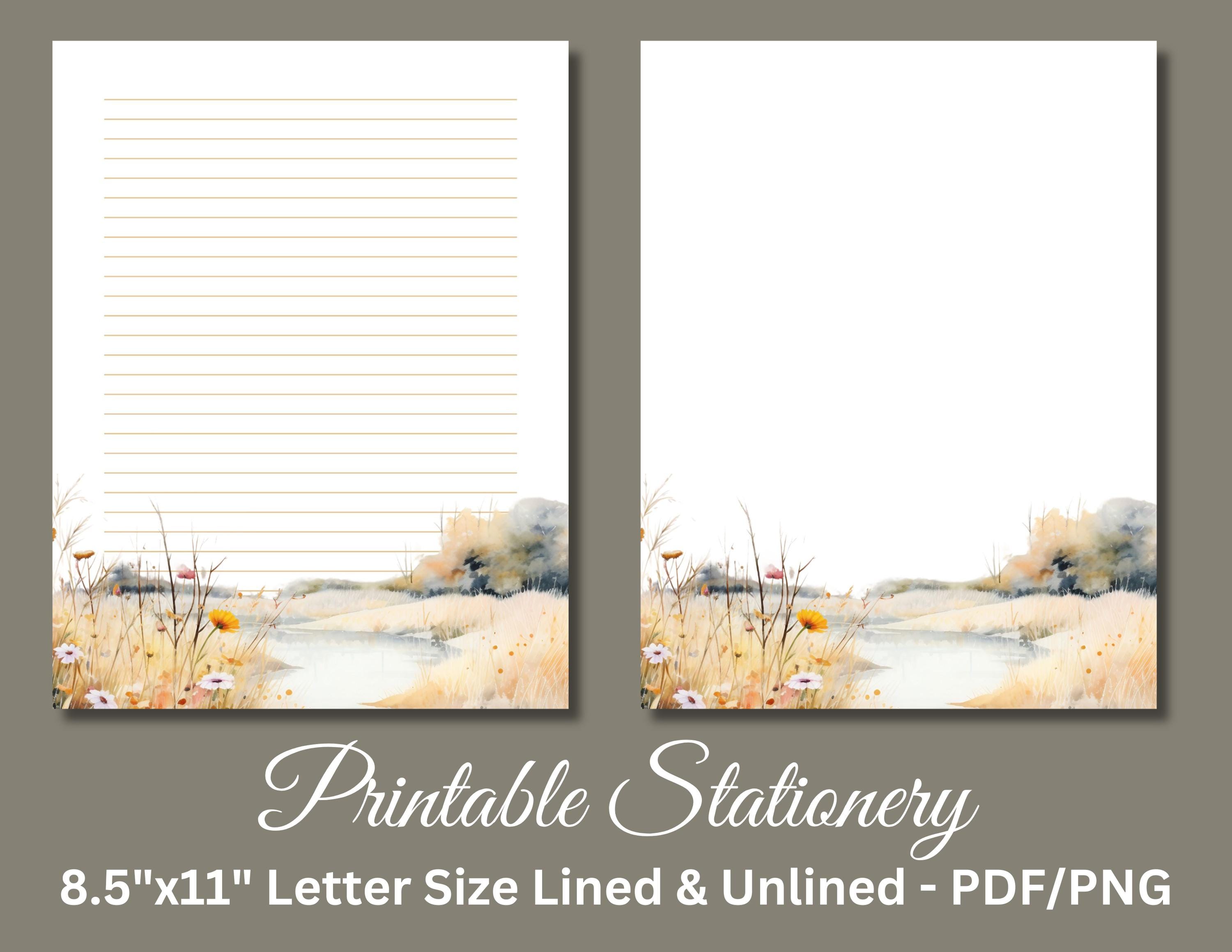 Printable Writing Paper, Printable Stationery, Stationary, Scenic ...