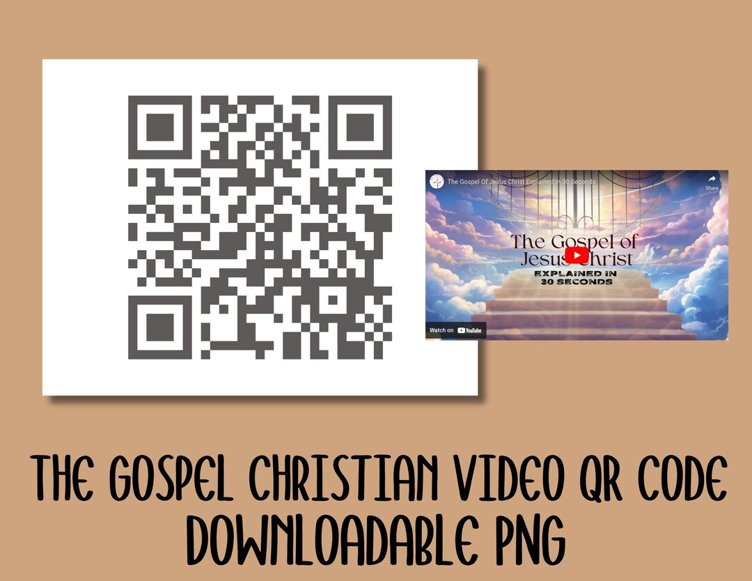 QR Code, Christian Video, Gospel Tract, Image Files for T Shirts and ...