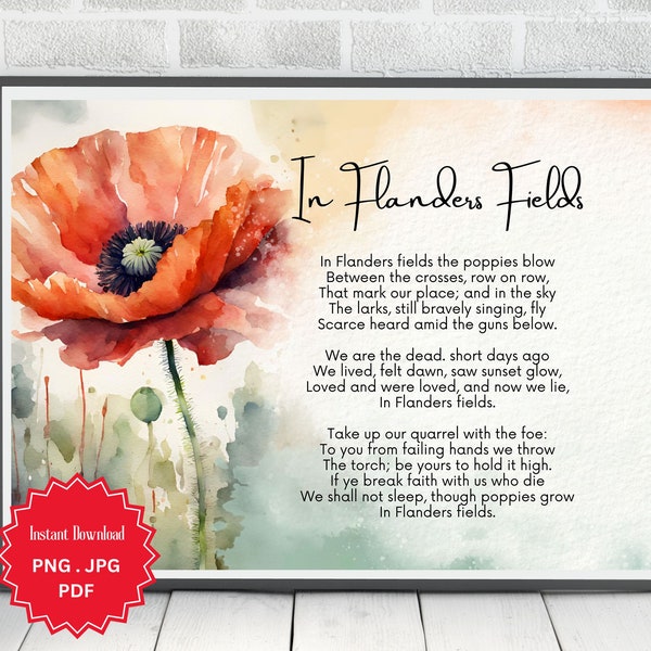 Flanders Poppy - Etsy