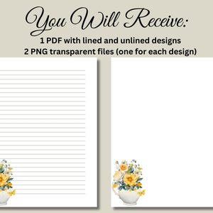 Printable Writing Paper, Printable Stationery, Floral Letter Writing ...