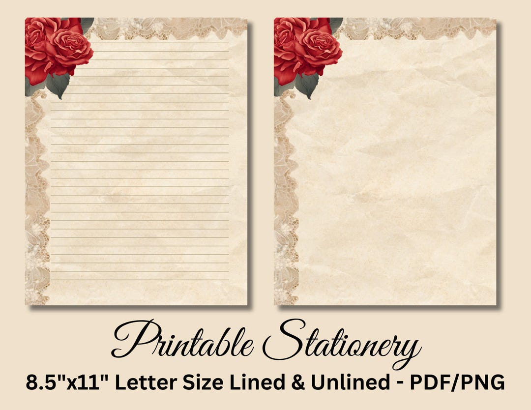 Printable Writing Paper, Wedding Stationery, Elegant Letter Writing ...