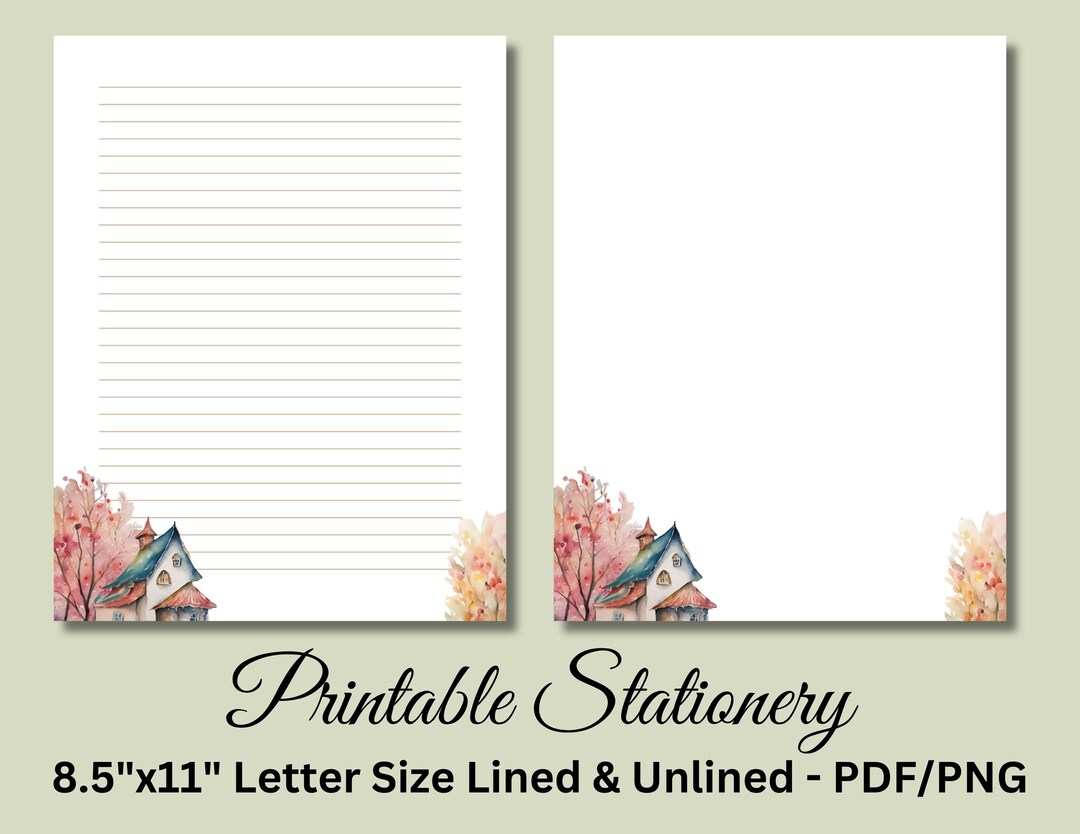 Printable Writing Paper, Printable Stationery, Whimsical Letter Writing ...