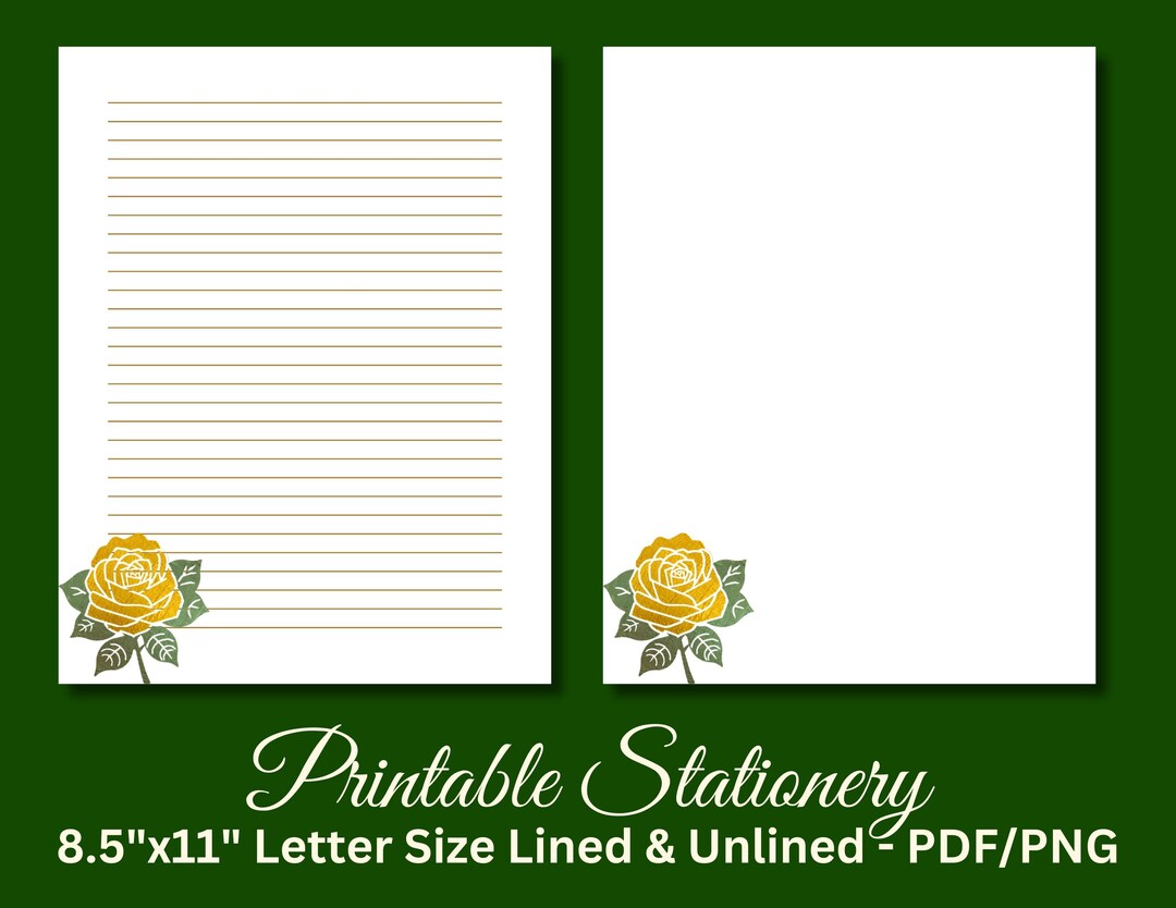 Printable Writing Paper, Printable Stationery, Floral Letter Writing ...