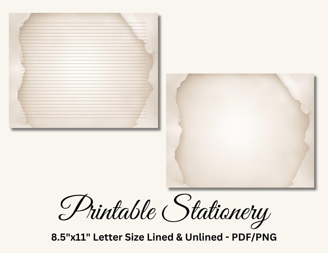 Printable Writing Paper, Printable Stationery, Landscape Paper, Letter ...