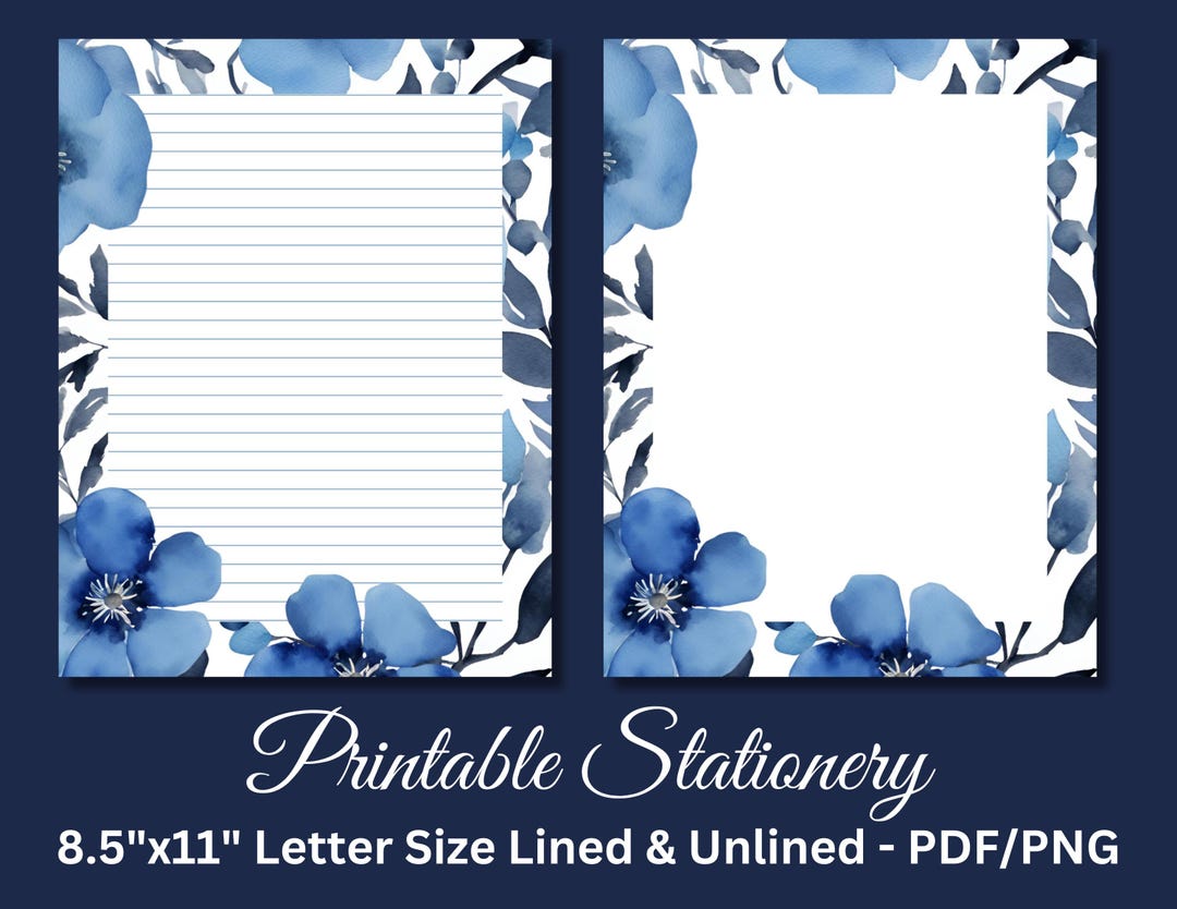 Printable Writing Paper, Printable Stationery, Floral Letter Writing ...