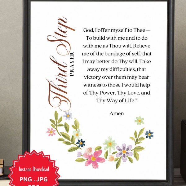 Third Step Prayer - Etsy