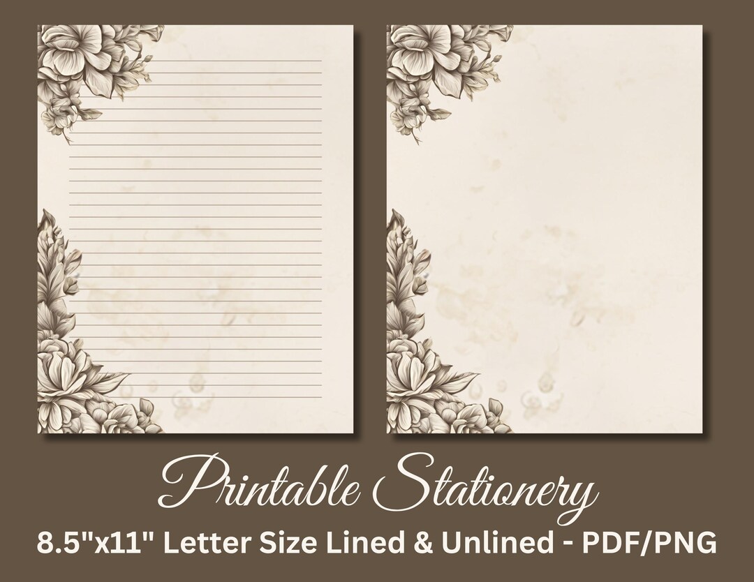 Printable Writing Paper, Wedding Stationery, Elegant Letter Writing ...