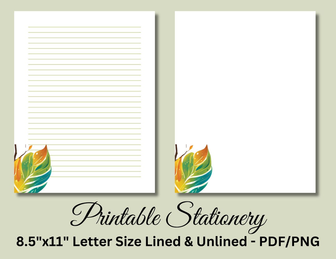 Printable Writing Paper, Printable Stationery, Whimsical Letter Writing ...