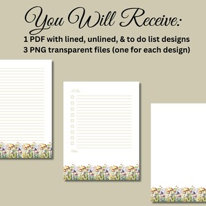 Printable Writing Paper, Printable Stationery, to Do List, Botanical ...
