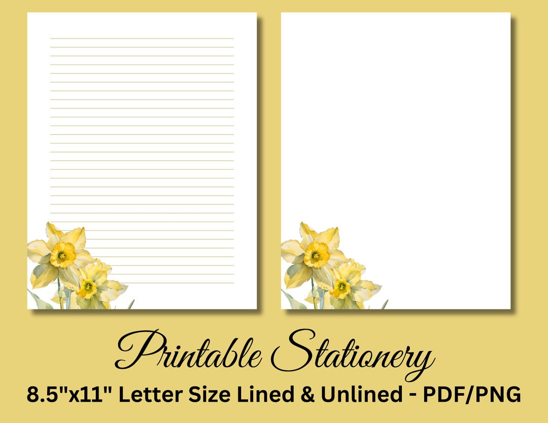 Printable Writing Paper, Printable Stationery, Floral Letter Writing ...