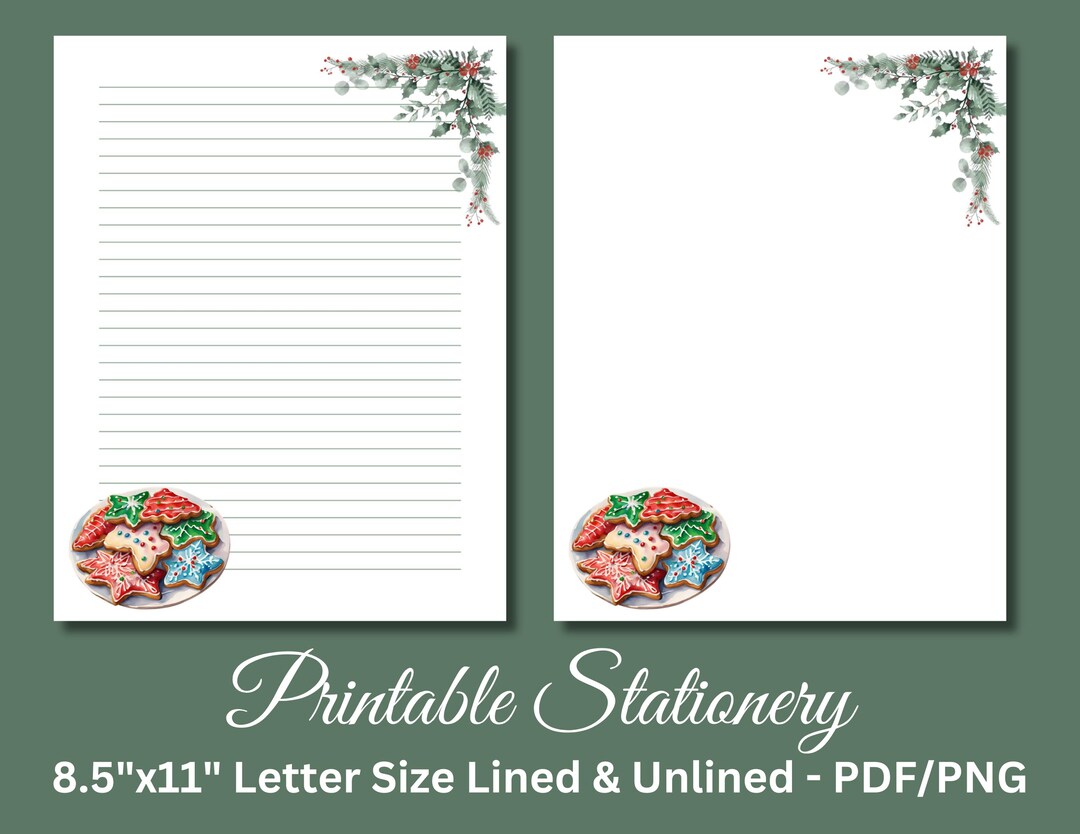 Printable Writing Paper, Printable Stationery, Stationary, Christmas ...