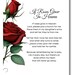 Loss of Daughter Sympathy Poem: Red Rose Memorial Art (digital Download ...