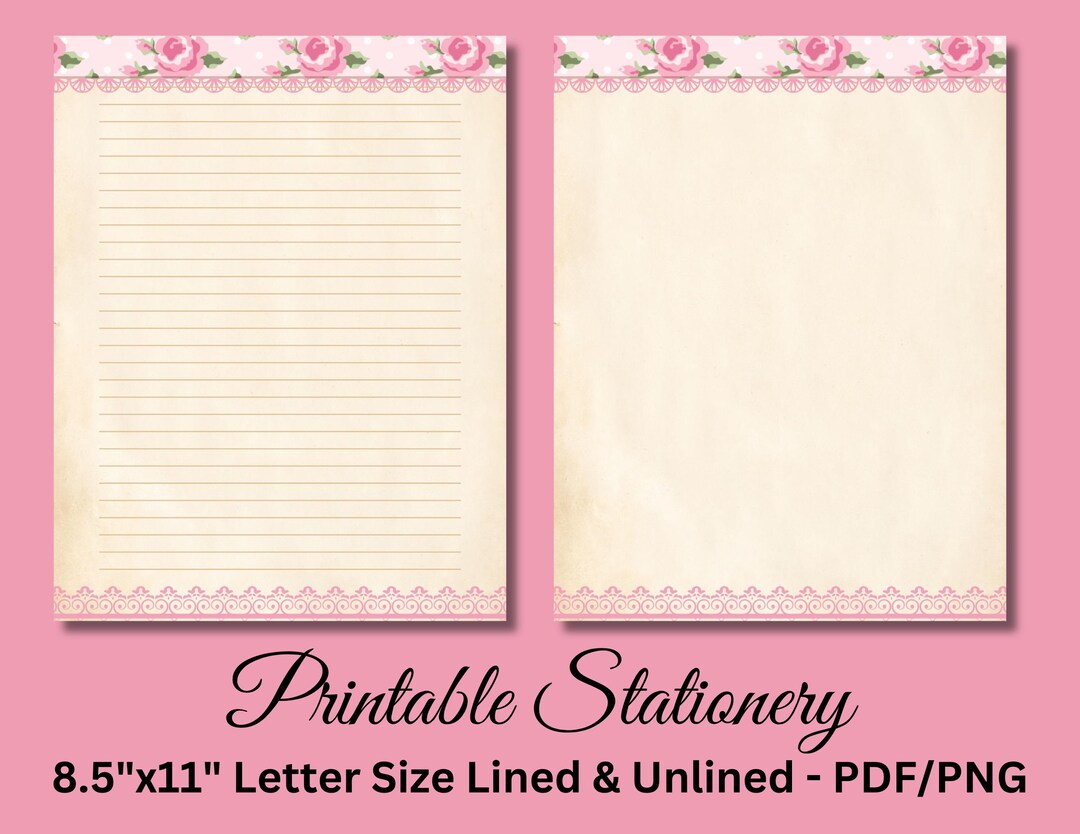 Printable Writing Paper, Printable Stationery, Floral Letter Writing ...