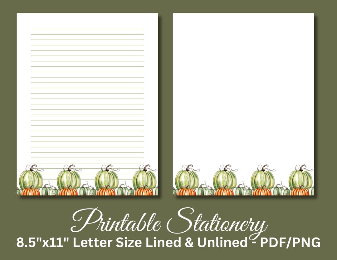Printable Writing Paper, Autumn Printable Stationery, Fall Letter ...