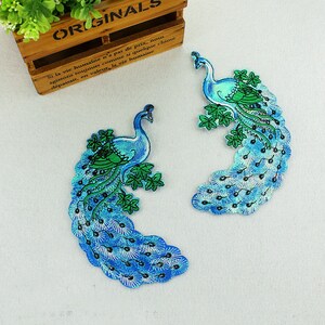 2 Pieces Set Solid Peacock Embroidery Lace Applique Patch,vintage Lace ...