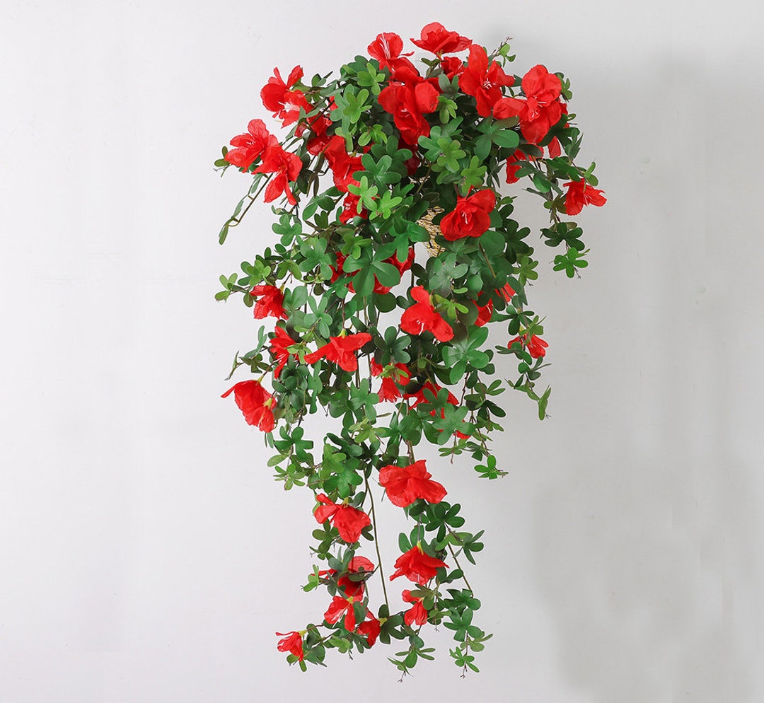 Artificial Rose Flower Fake Plant Wall Hanging Decor for Wedding ...